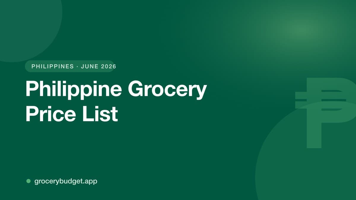 Philippine Grocery Price List 2026: Current Prices for 30 Everyday ...